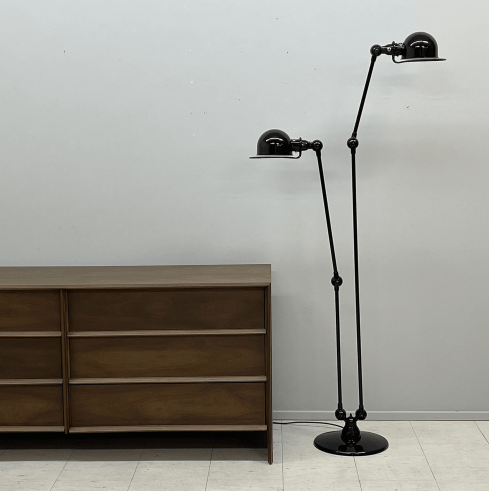 Jieldé DD7460 - Lampadaire Double 2x2 Bras Articulés et Réflecteurs Ø15 cm