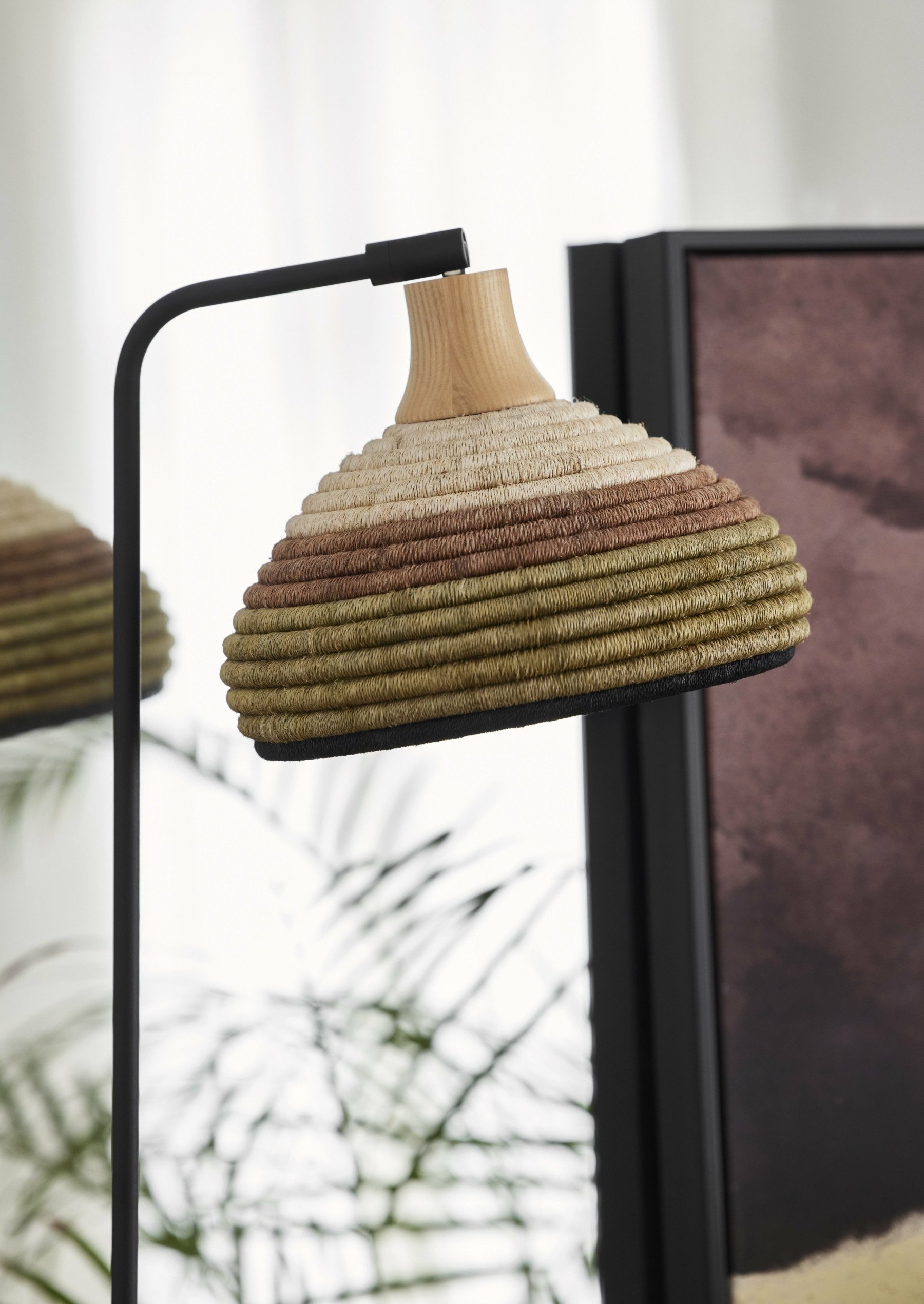 Grass Forestier - Handmade abaca table lamp - H 70 cm