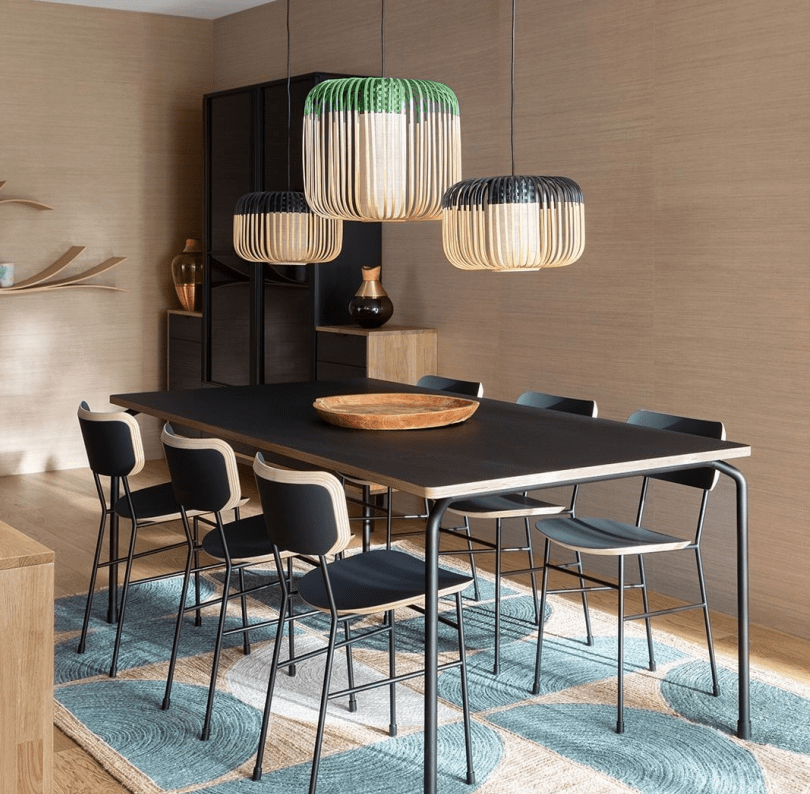 Bamboo L Pendant Light - Ø35cm H50cm - Bamboo & Metal