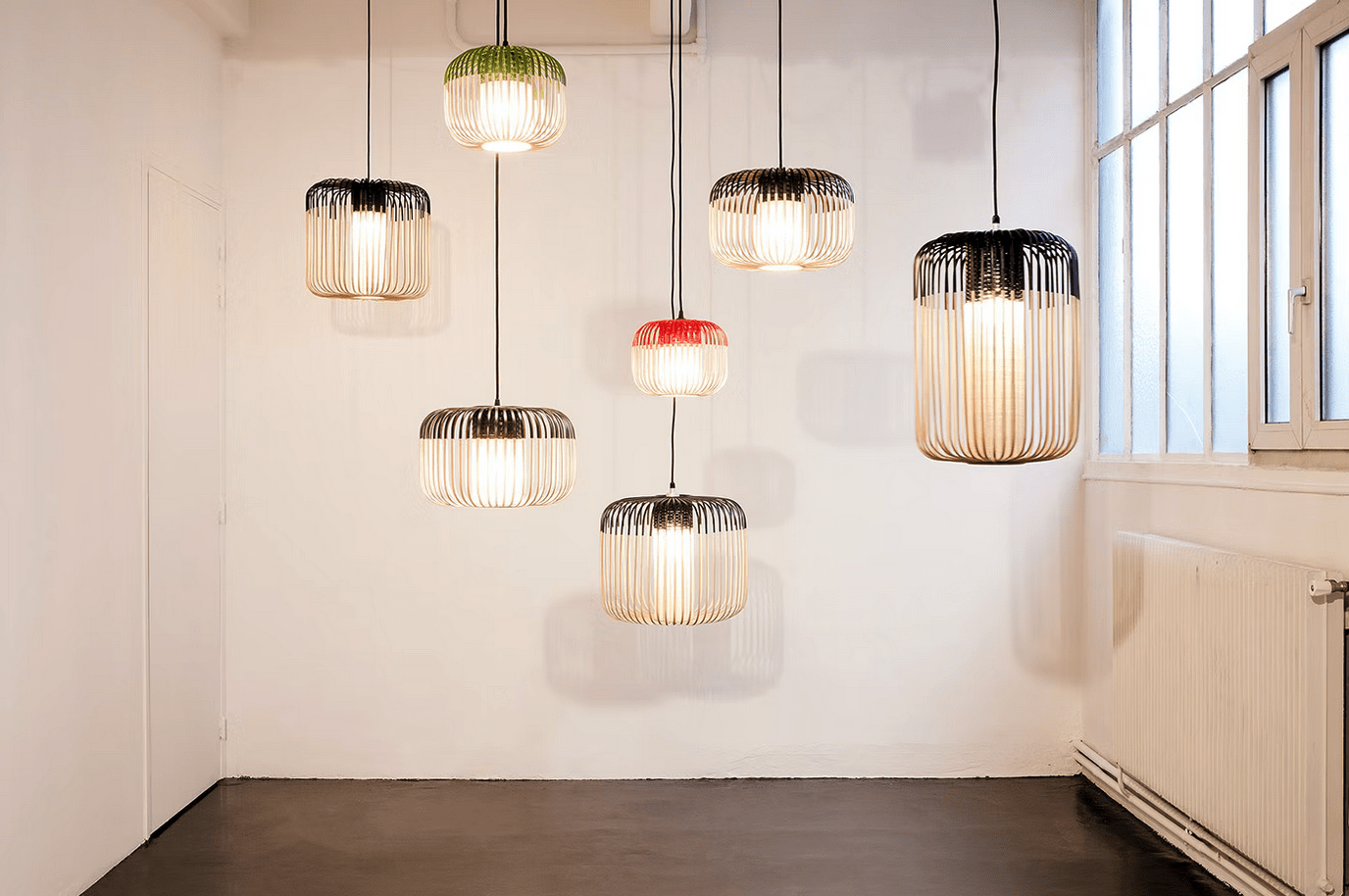Bamboo L Pendant Light - Ø35cm H50cm - Bamboo & Metal