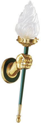 Lucien Gau Wall lamp in solid bronze 16501 Directoire