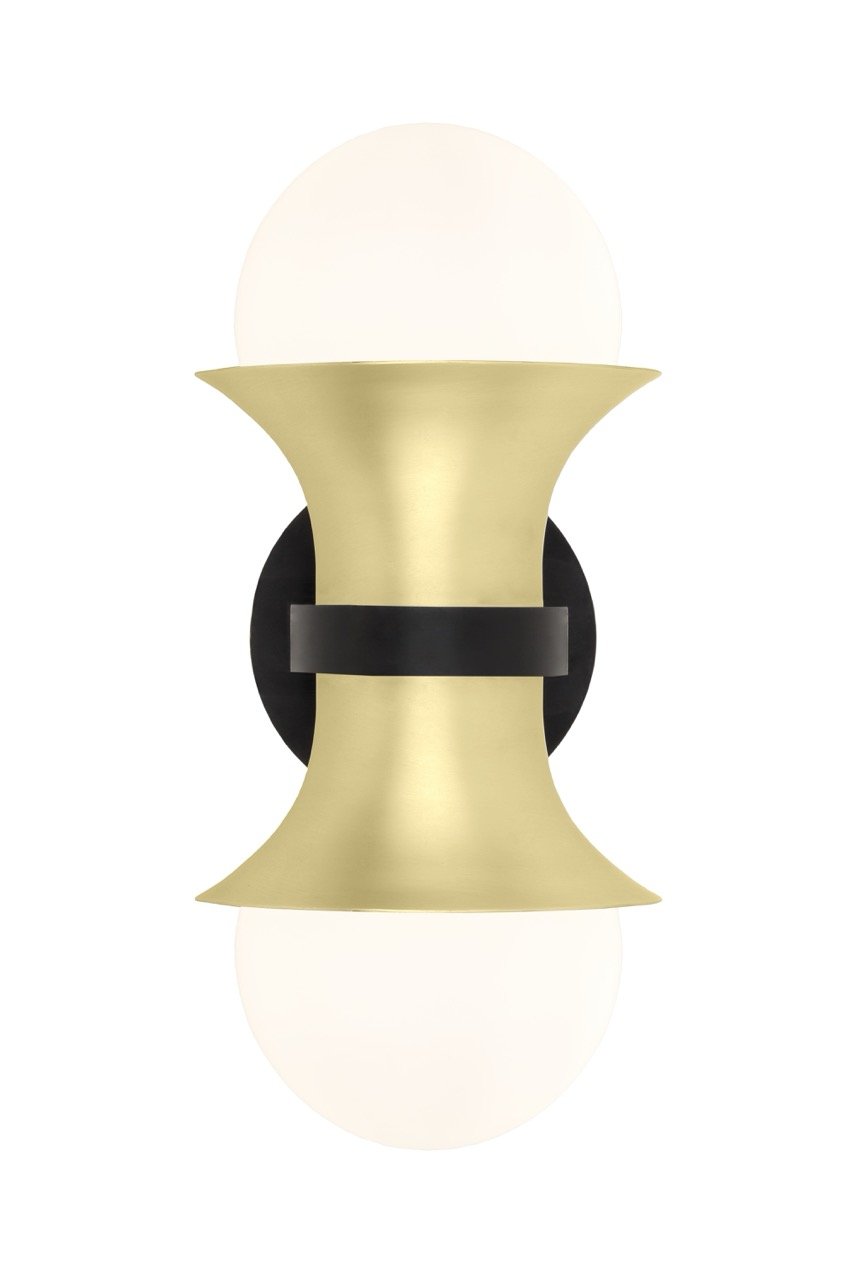 Adams /WS – Brass wall light with opaline glass Gau Lighting